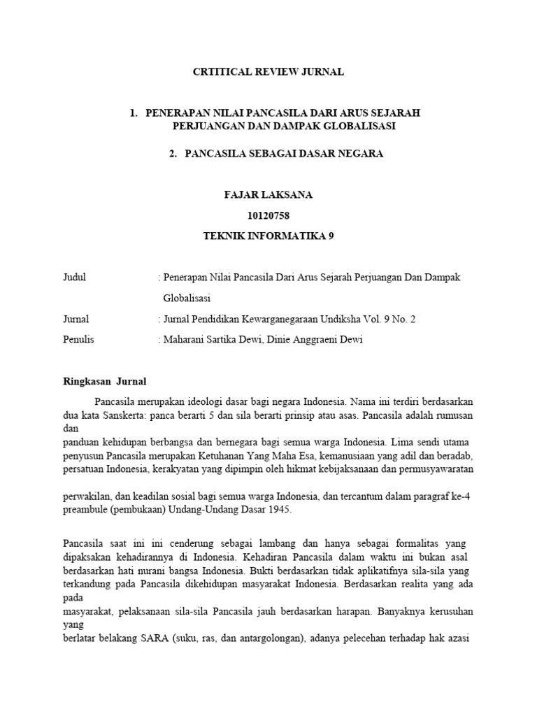 10120758-Fajar Laksana-Pancasila-IF9 | PDF | Ilmu Sosial