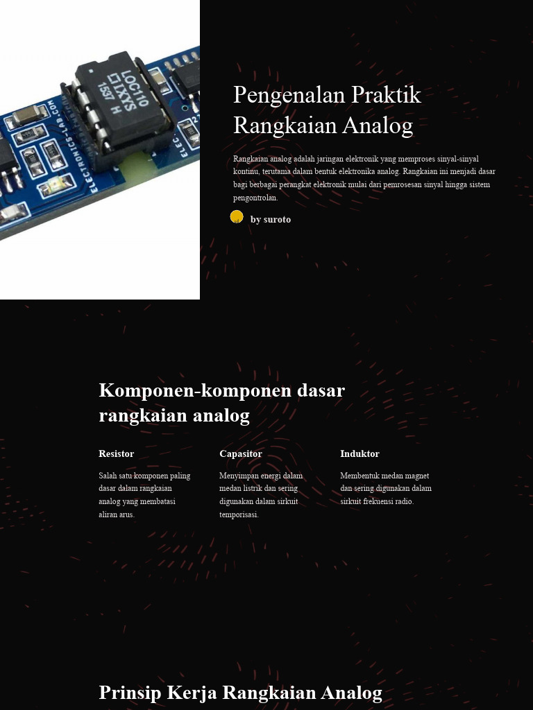Pengenalan Praktik Rangkaian Analog | PDF | Teknologi & Rekayasa