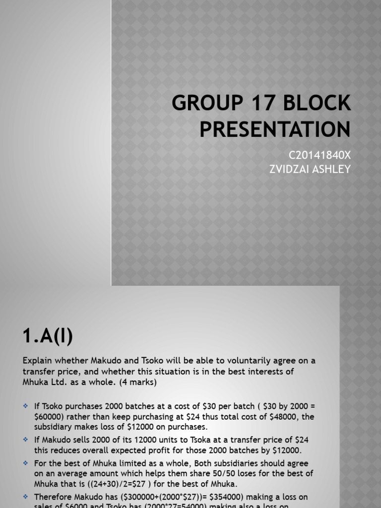 Group 17 Block Presentation (c20141840x) | PDF