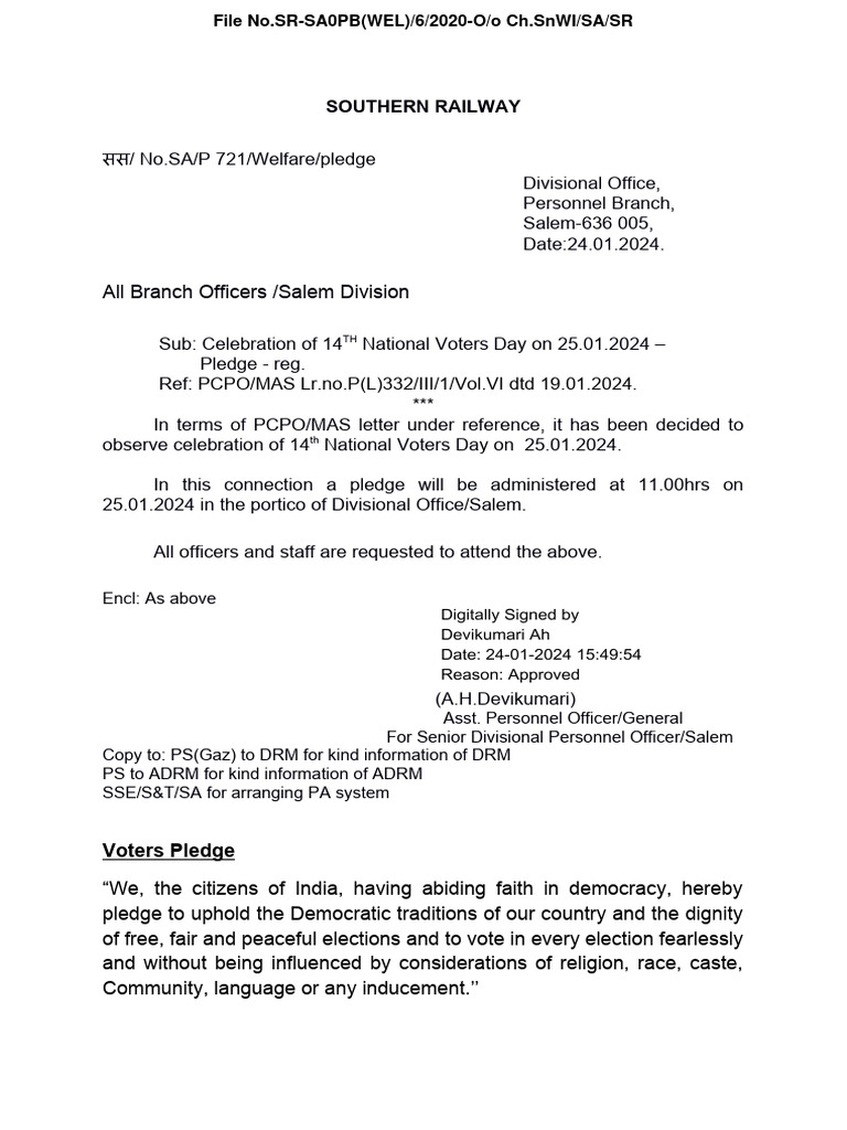 Voters Day Pledge | PDF