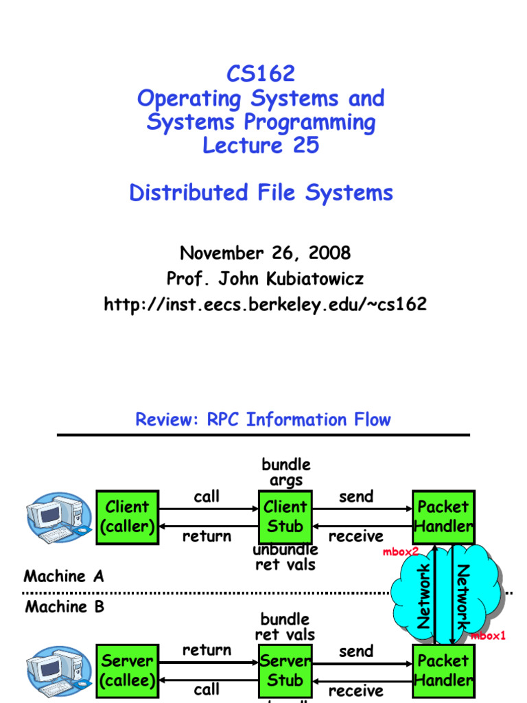 Lec25 Distfiles | PDF | Cache (Computing) | Web Server