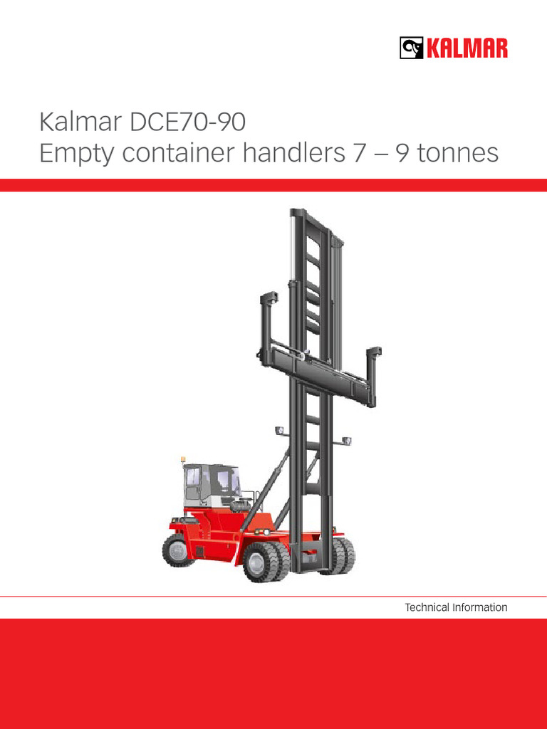 Kalmar DCE Series Empty Container Handlers | PDF | Brake | Engines