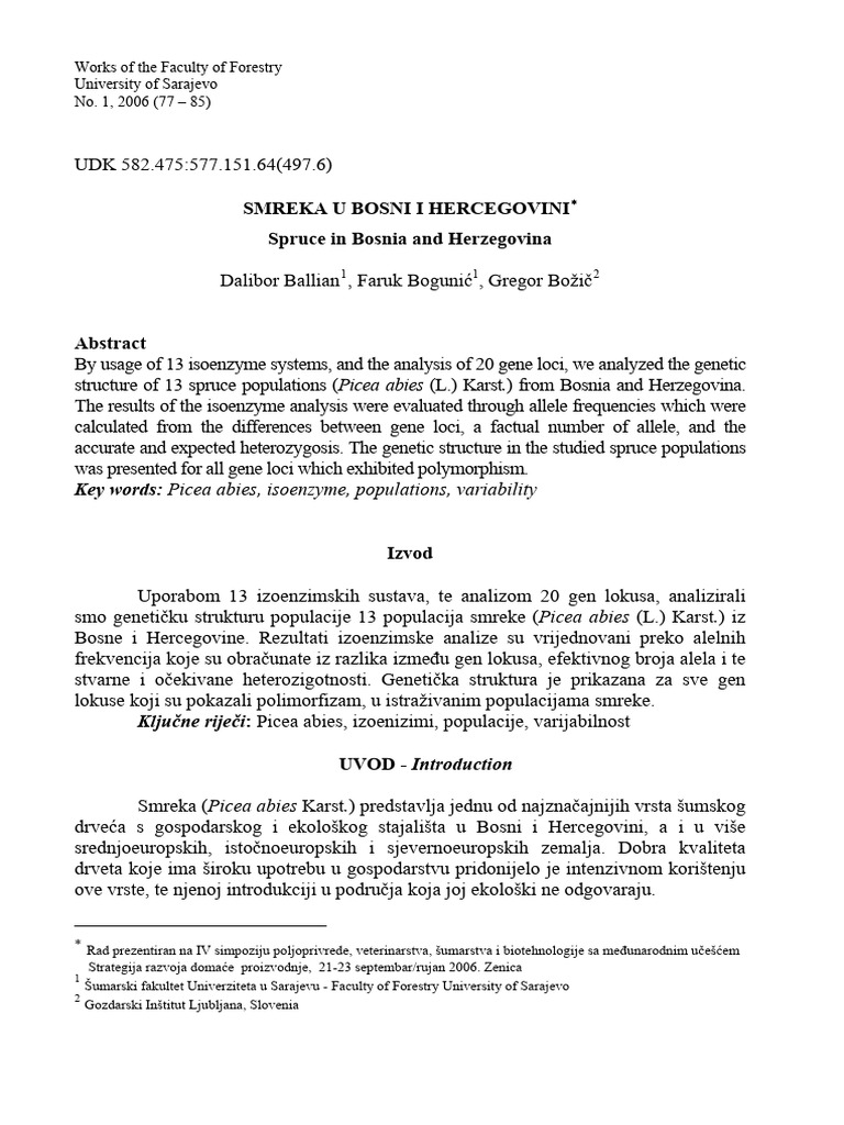 6 Ballian Smreka U BiH | PDF