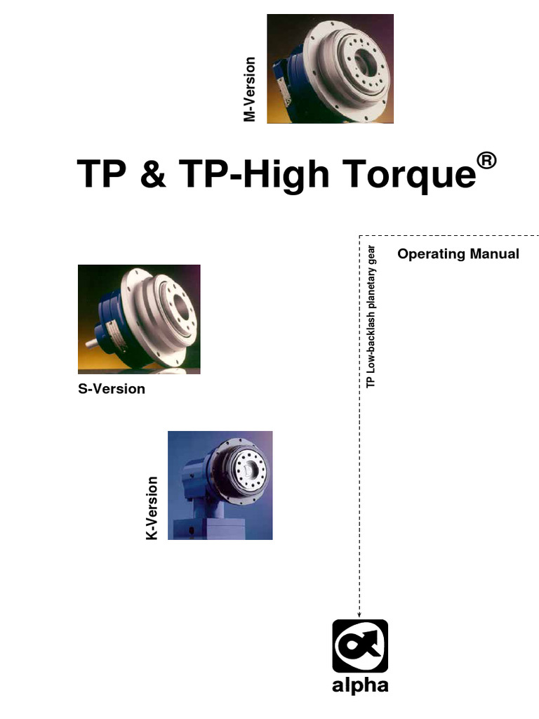 Operating Manual TP High Torque en | PDF | Technology & Engineering