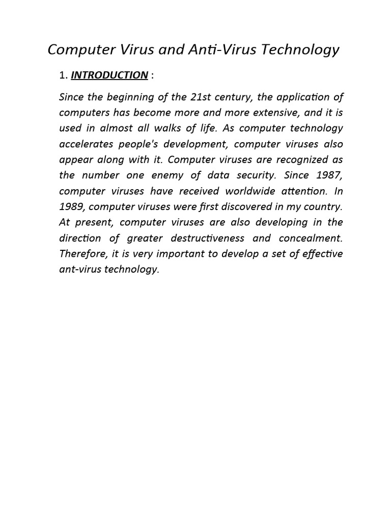 Computer Virus and Anti-Virus | PDF | Computer Virus | Antivirus Software Computer Virus and Anti-Virus | PDF | Computer Virus | Antivirus Software