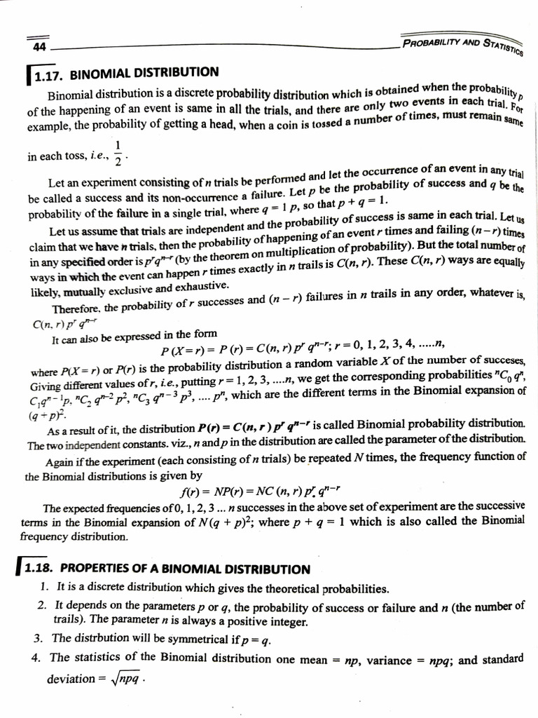 Unit 2. 2. Binomial Distribution | PDF | Probability Distribution ...