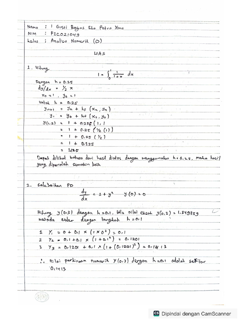 UAS - ANUM-I Gusti Bagus Eka Putra Yana-F1C021049 | PDF