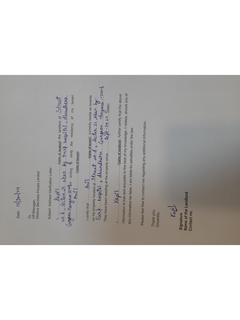 Current Address Proof 54160 | PDF