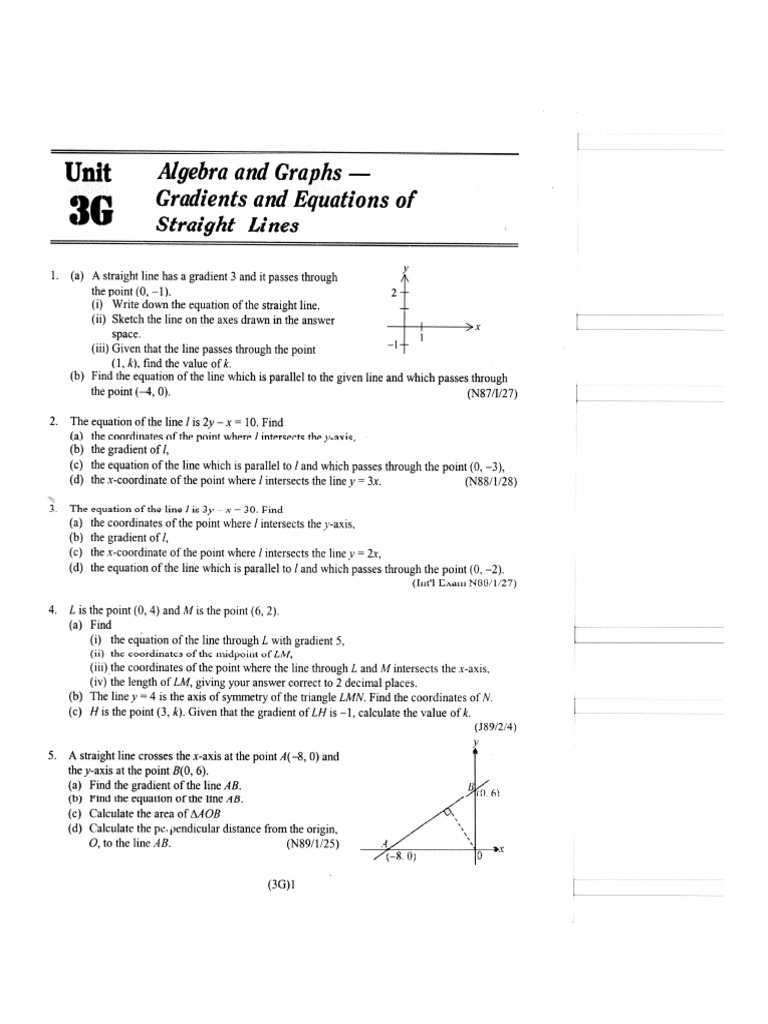 Old Coordinate Geometry Past Papers With Answers | PDF