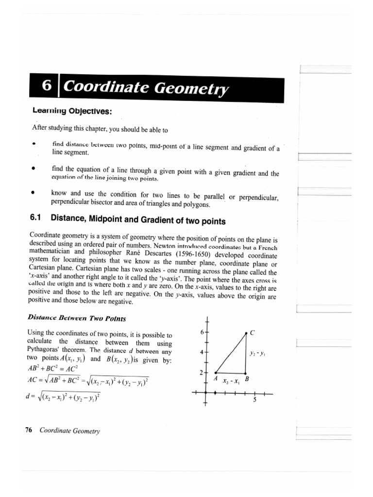 Coordinate Geometry Add Maths Past Papers With Answers | PDF