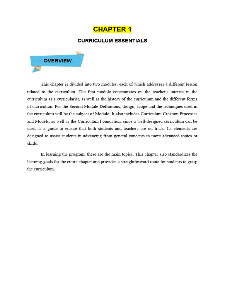 ProfEd609 Chapter 1 | Download Free PDF | Curriculum | Learning