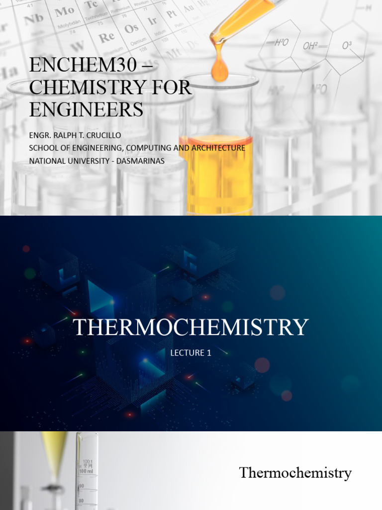 Thermochemistry Basics for Engineers | PDF | Chemistry | Heat
