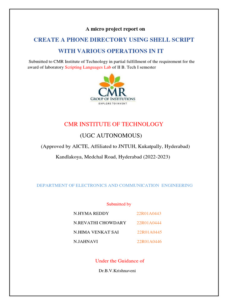 Create A Phone Directory Using Shell Script With Various Operations in ...