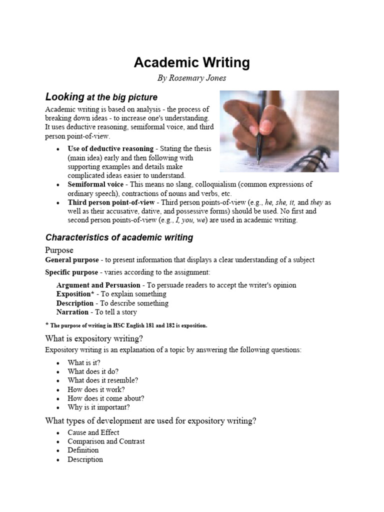 Academic Writing The Big Picture | PDF | Essays | Grammar