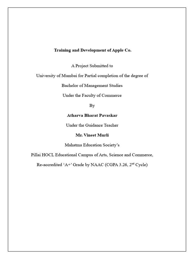 Training and Development of Apple Co | PDF | Human Resource Management ...