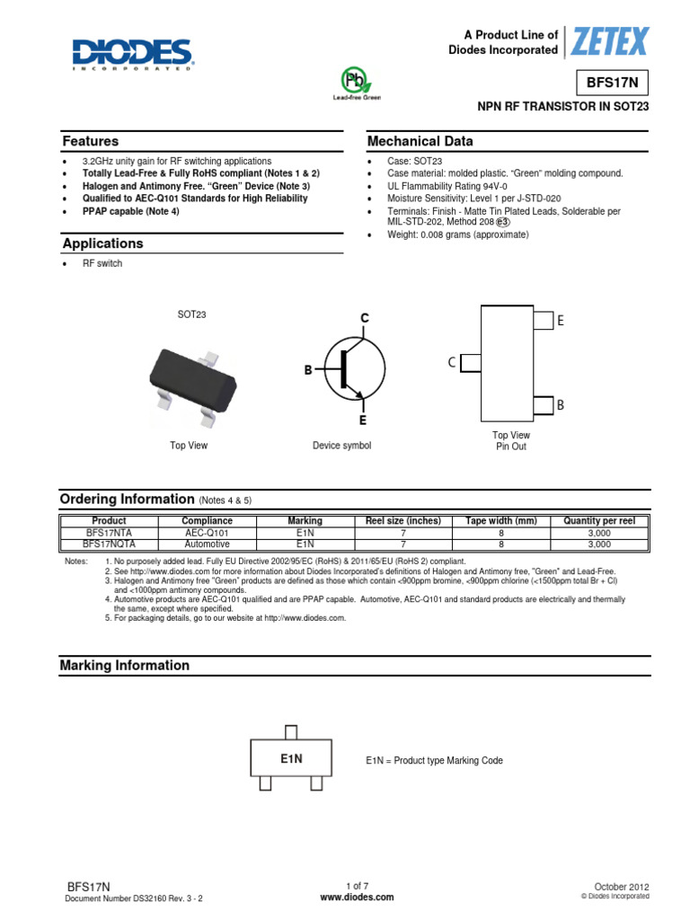 Diods15831 1-2541756 | PDF | Manufactured Goods | Electronics