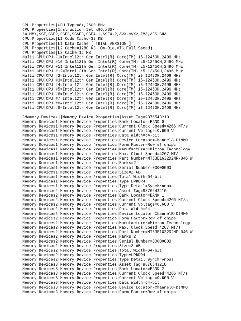 Test Result | PDF | Computer Architecture | Computer Hardware