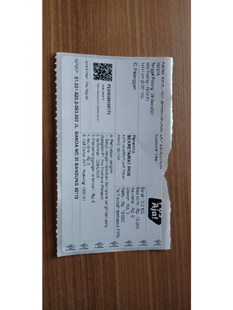 Bukti Pengiriman | PDF