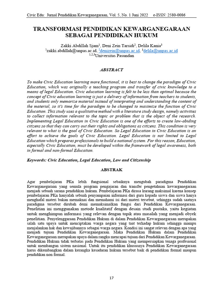 Transformasi Pendidikan Kewarganegaraan | PDF | Cognition | Learning