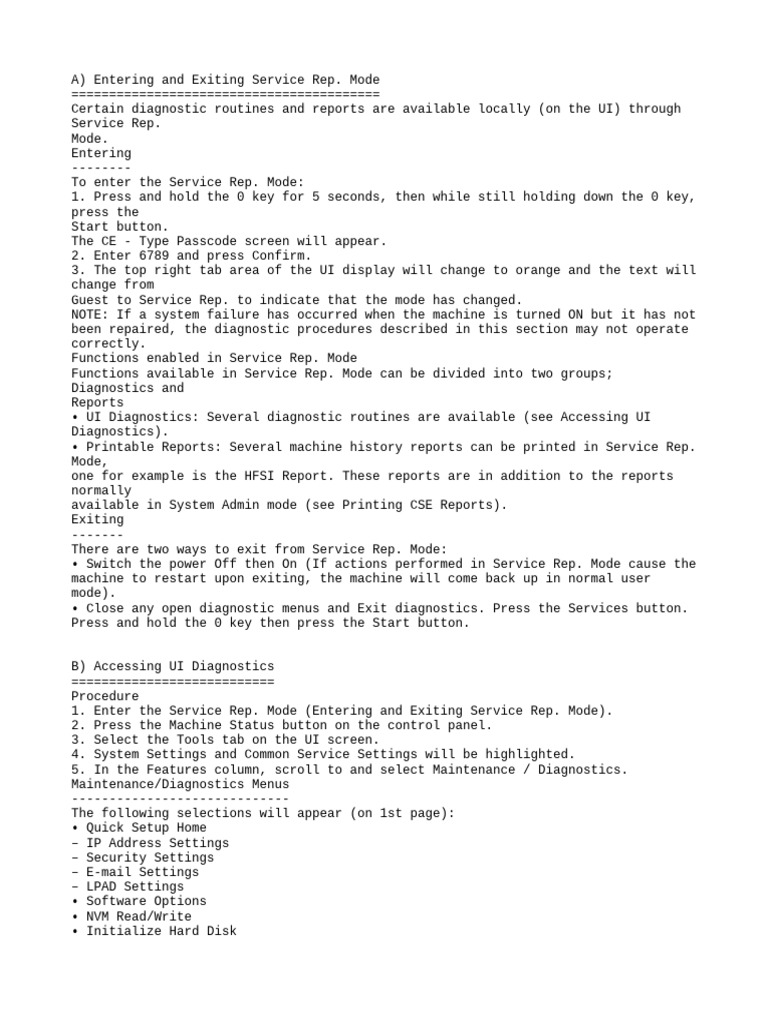 XEROX WorkCentre 5330 INITIALIZE HDD Procedure | PDF