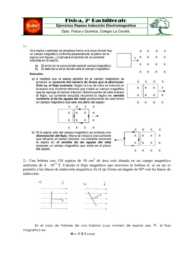 Ejercicios Repaso Induccion Resueltos | PDF | Inducción ...