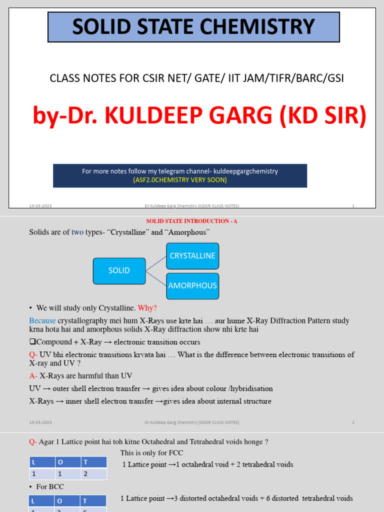 Solid State Notes | PDF
