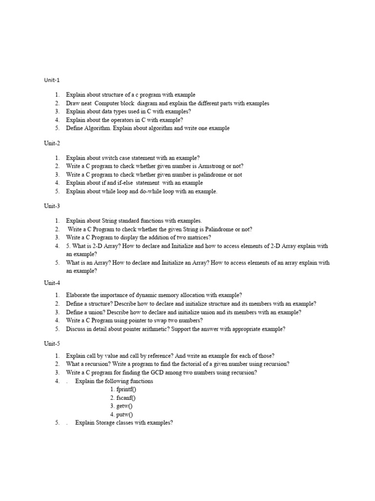 Itp Imp Questions | PDF
