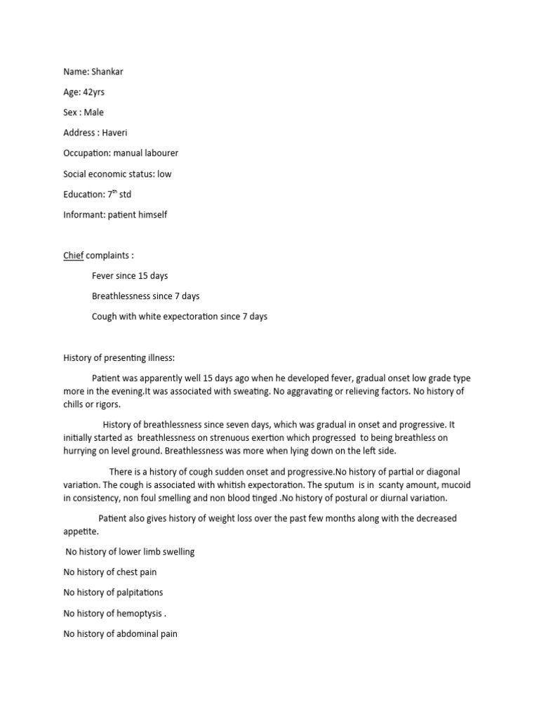 Case Scenario Pleural Effusion | PDF