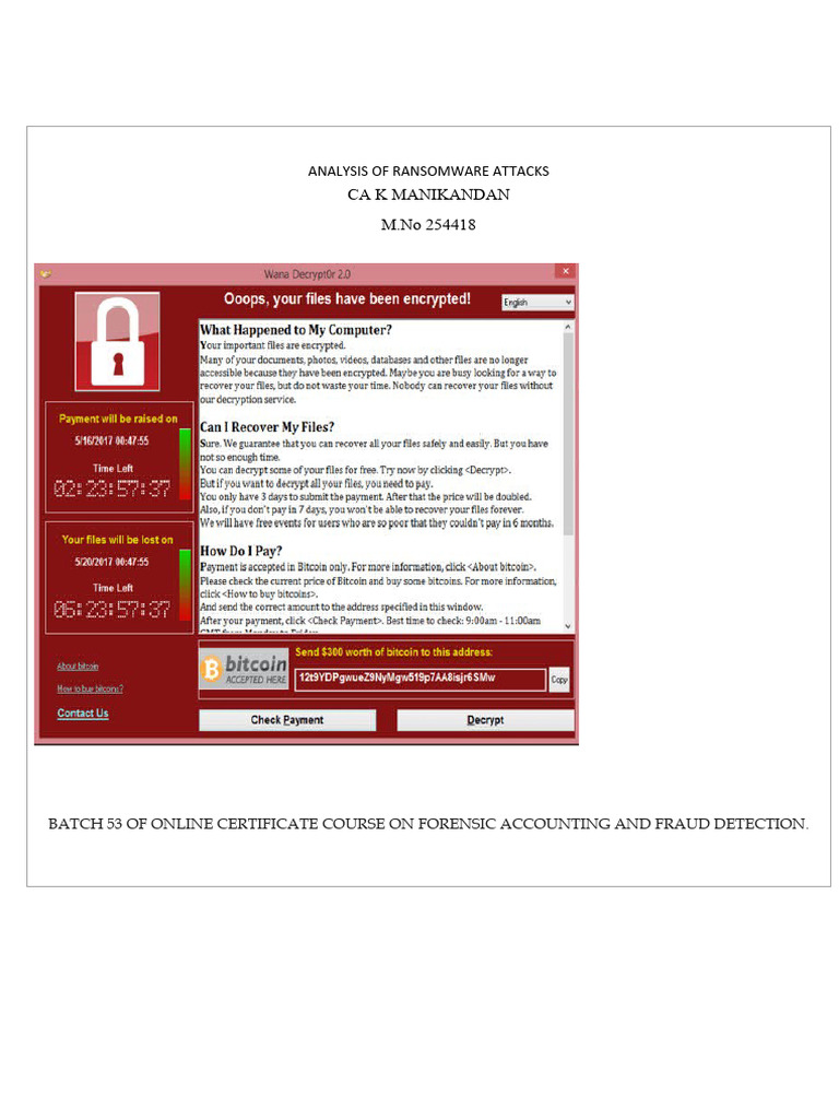 Analysis of Ransomware Attacks | PDF | Ransomware | Malware