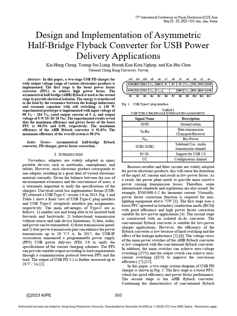 Design and Implementation of Asymmetric Half-Bridge Flyback Converter ...