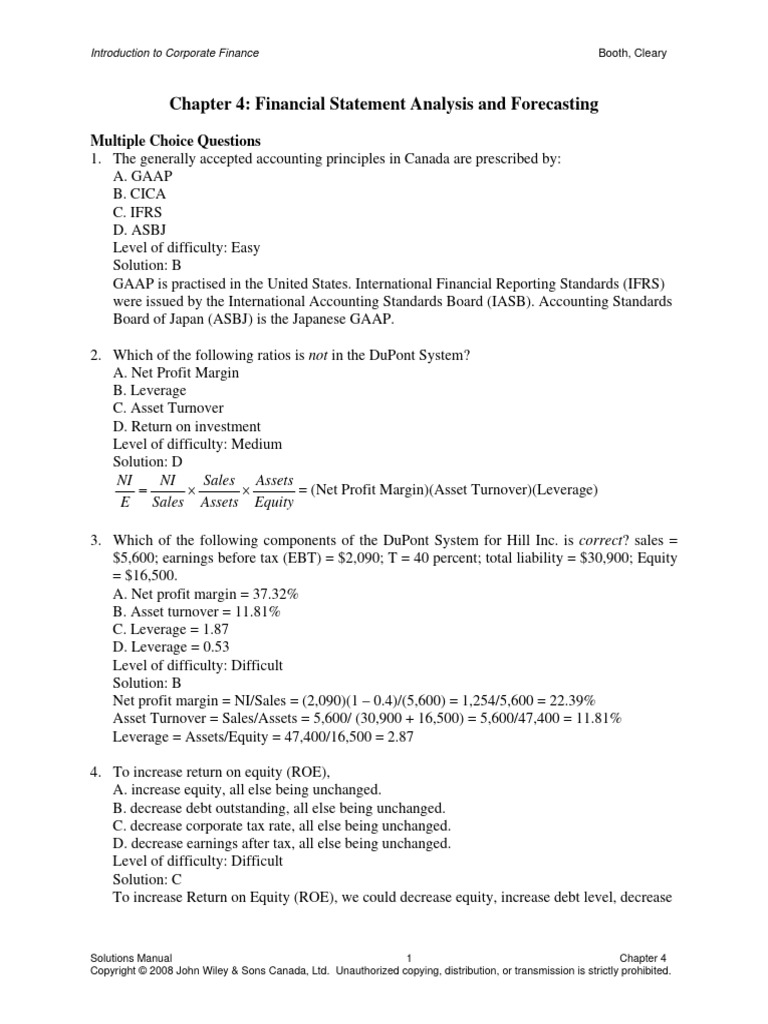 Chapter 4 - All Solutions From Text | PDF