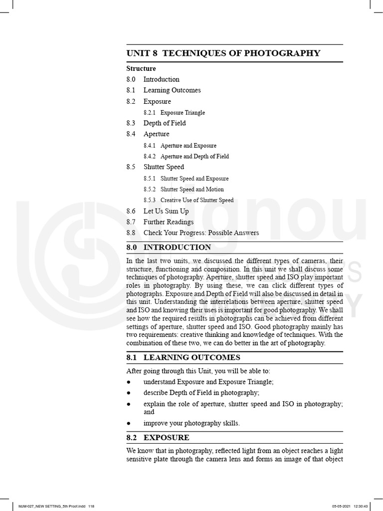 Techniques of Photography | PDF