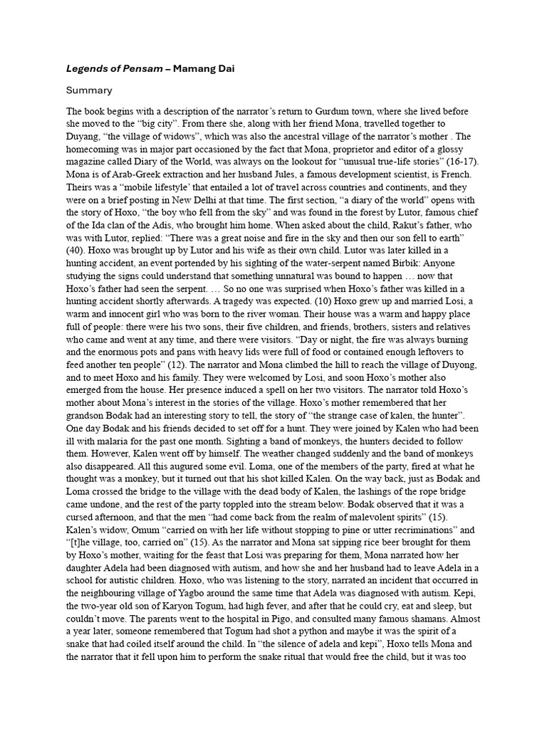 Legends of Pensam - Summary | PDF | General Fiction