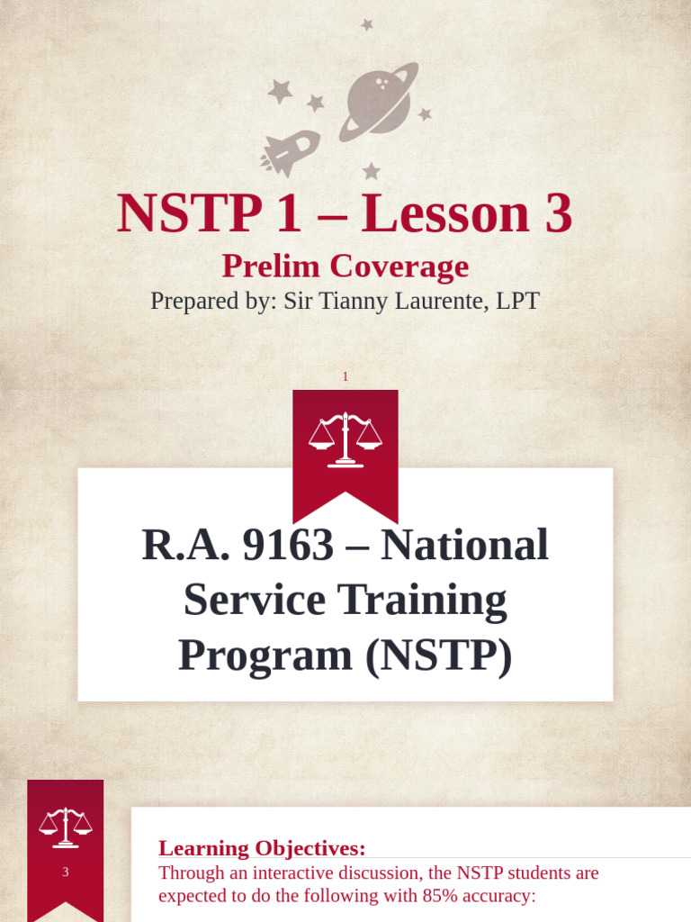 National Service Training Program 1 Prelim3 | PDF | Non Governmental ...