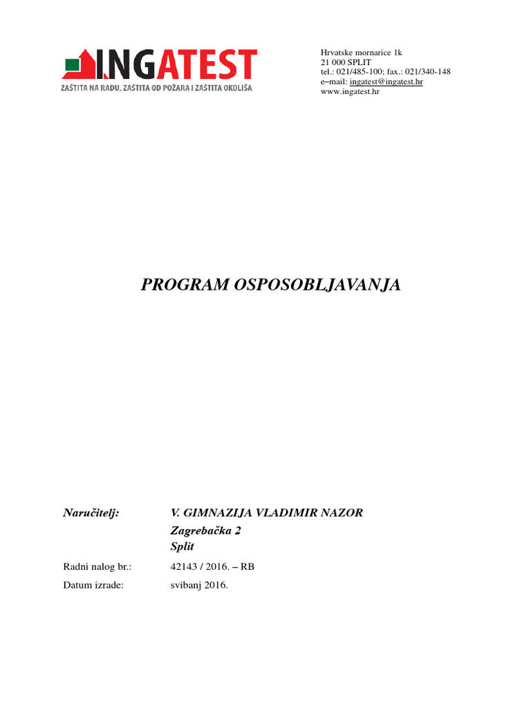 Program - Osposobljavanja - Sa Prilozima | PDF