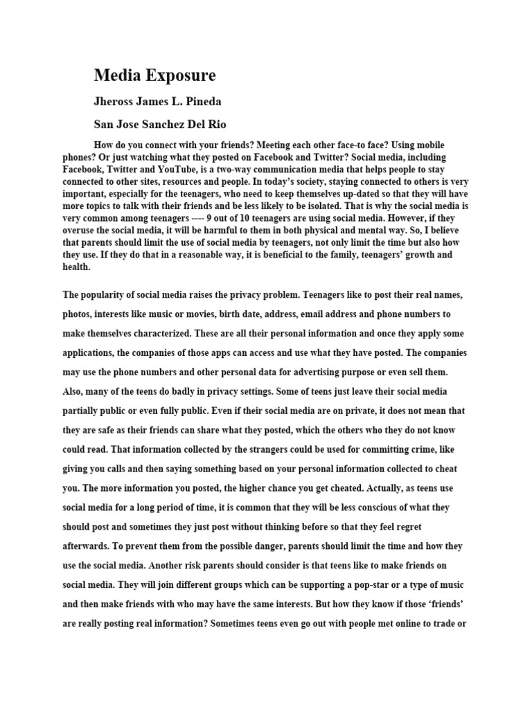 Media Exposure | PDF | Wellness