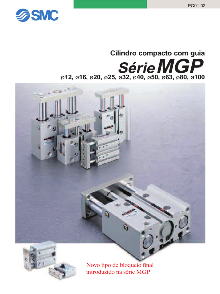 SMC Cilindros Atuadores Lineares Serie MGP Compacto Guiado (PO) | PDF ...