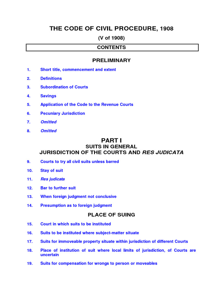 Code of Civil Procedure 1908 PDF | PDF | Lawsuit | Appeal