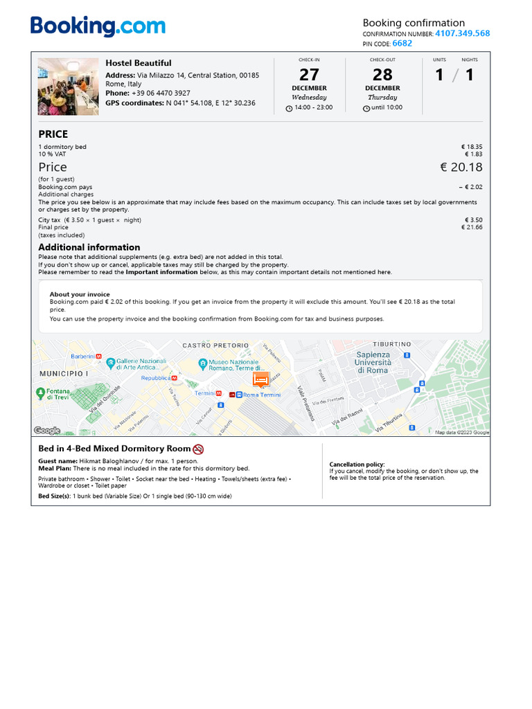 Confirmation | PDF | Dormitory | Taxes