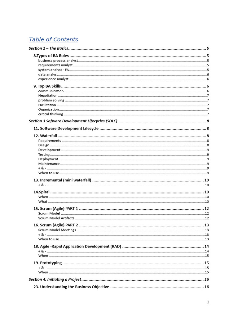 Business Analyst Fundamentals Pdf Scrum Software Development