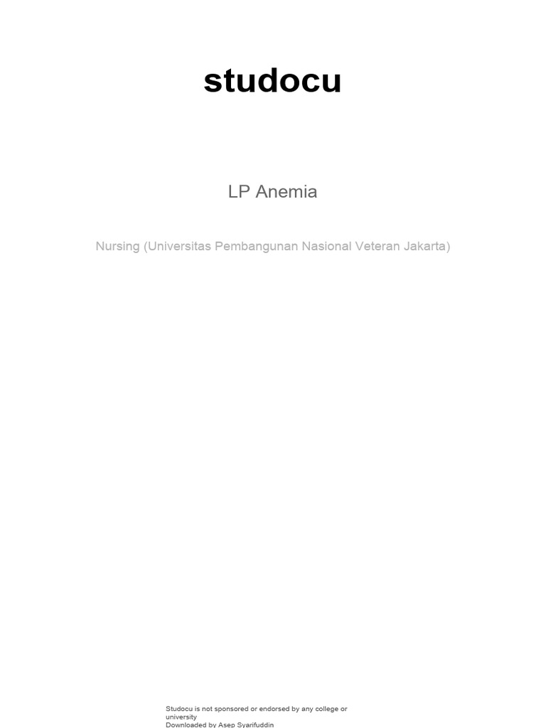 LP Anemia | PDF