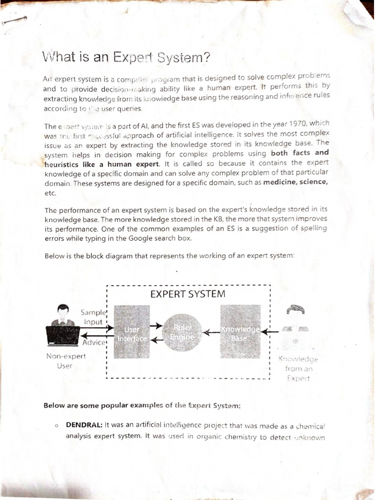 Expert System and Machine Learning | PDF