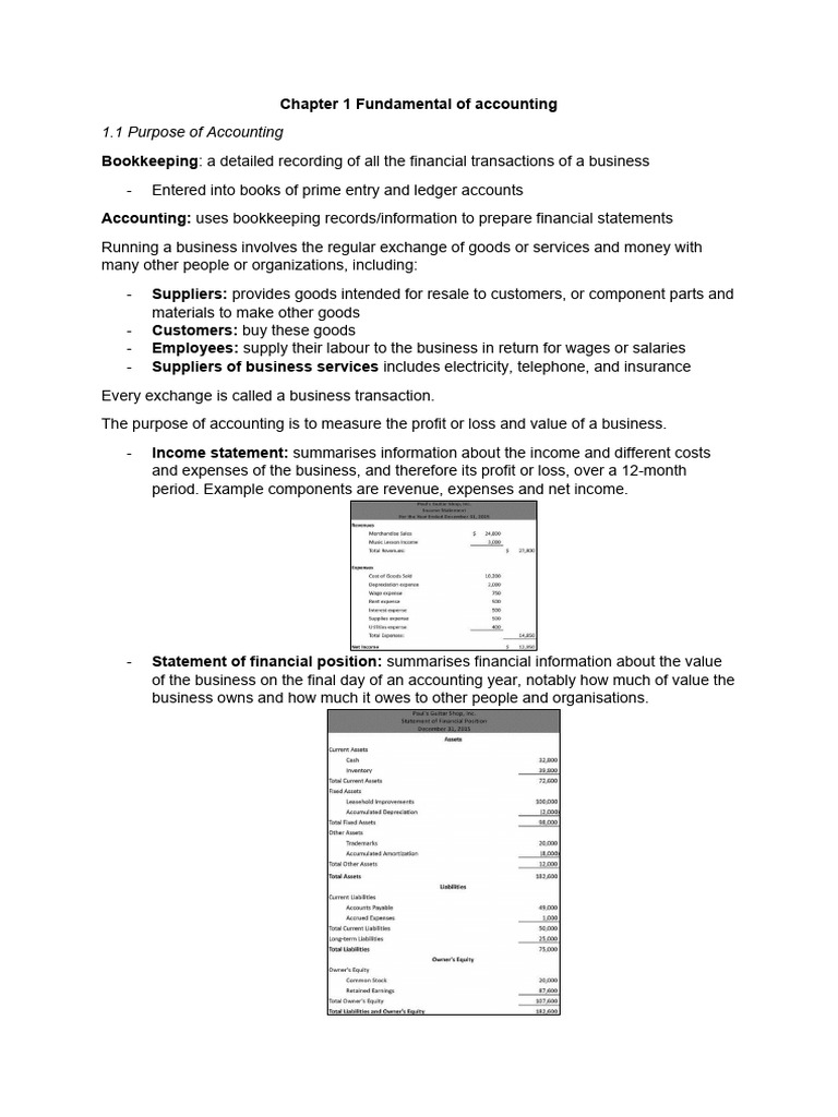 Accounting Quick Notes | PDF | Debits And Credits | Bookkeeping