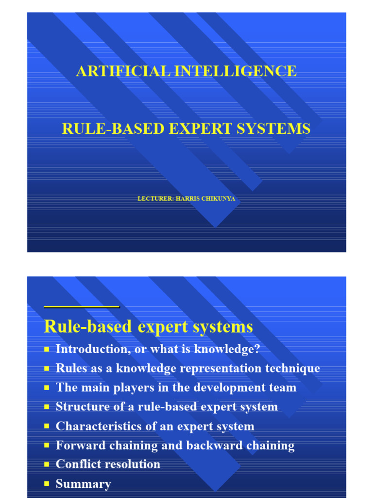 Lecture 5 Expert Systems | PDF | Knowledge Representation And Reasoning | Knowledge