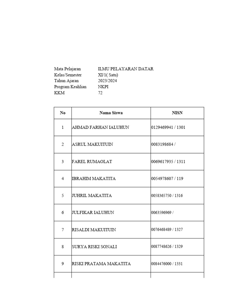 Ilmu Pelayaran Datar Xi Nkpi | PDF
