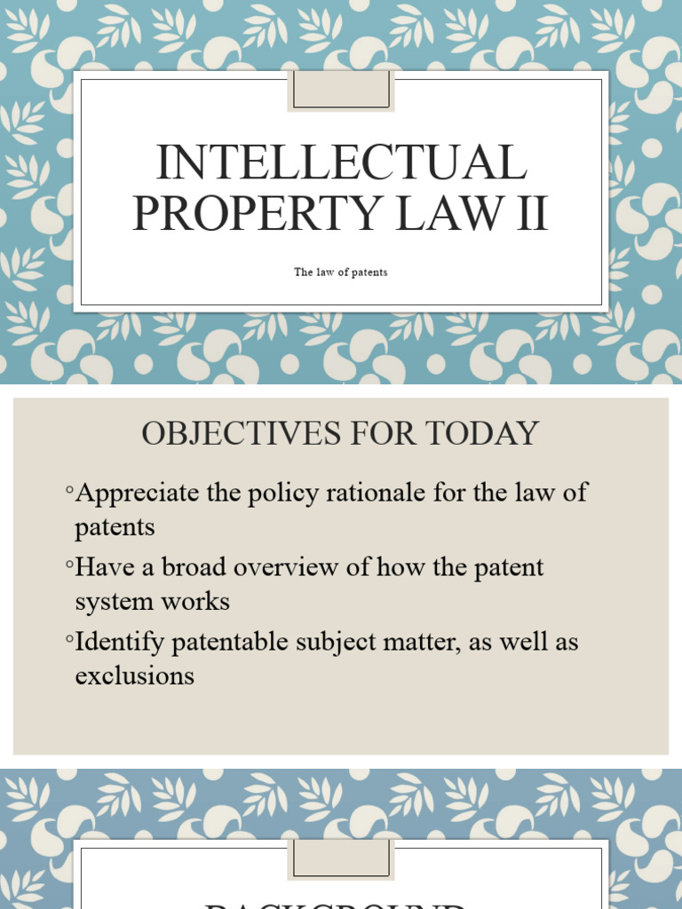 1 Patent Intro & Subject Matter | PDF | Patent | Invention