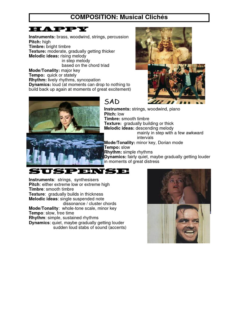 004 Musical Cliches Sheet | PDF