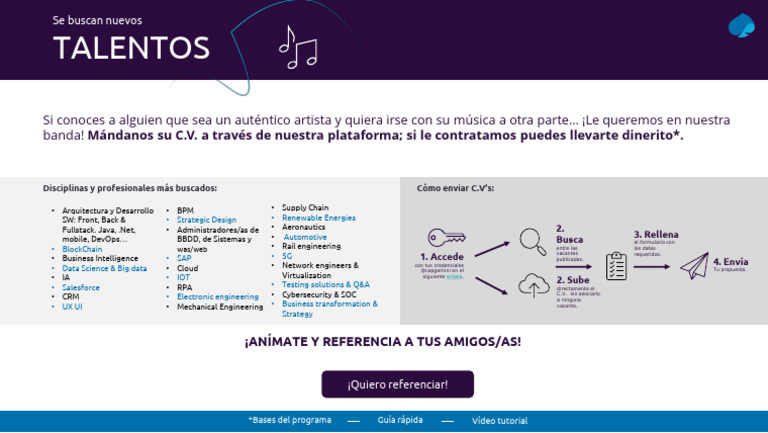 Landing Nuevos Talentos | PDF