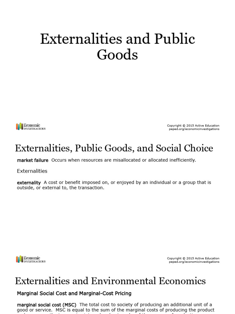 Externalities | PDF | Externality | Economics