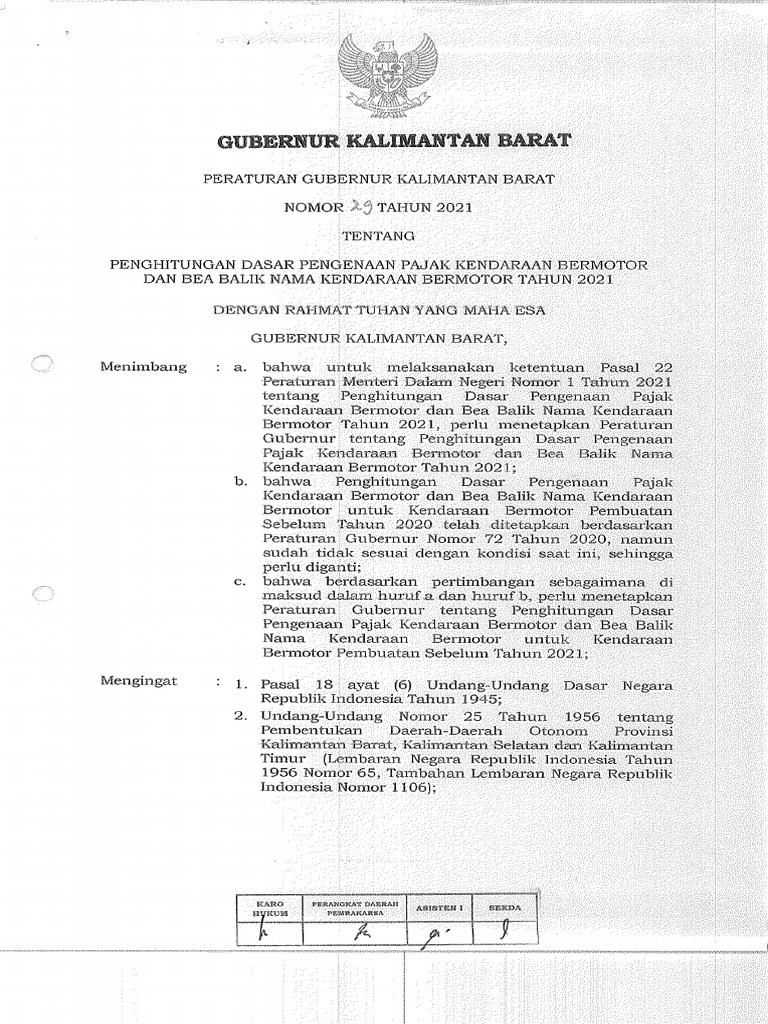 Pergub No 29 Tahun 2021 Ocr | PDF